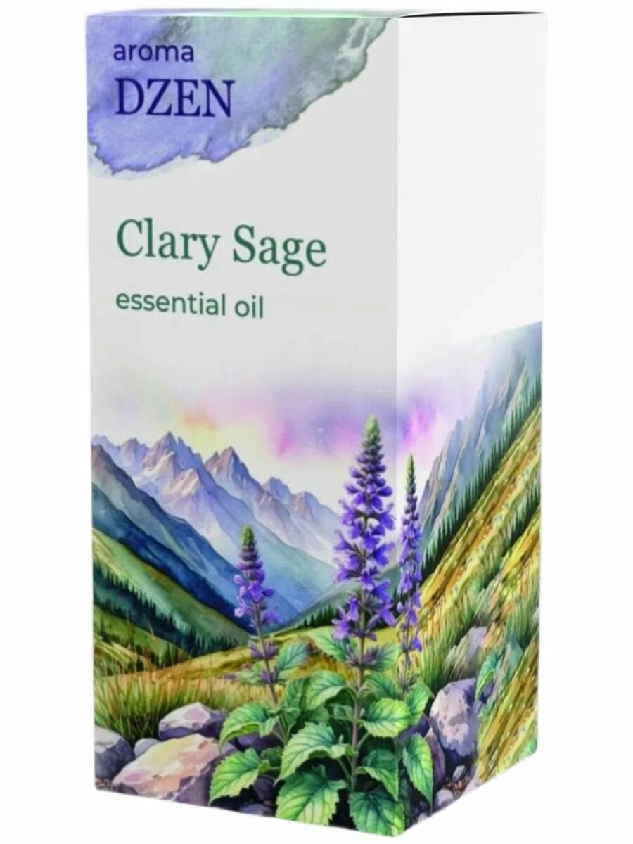 Эфирное масло Мускатный шалфей Aroma Dzen 3 мл для ароматерапии, бани, йоги