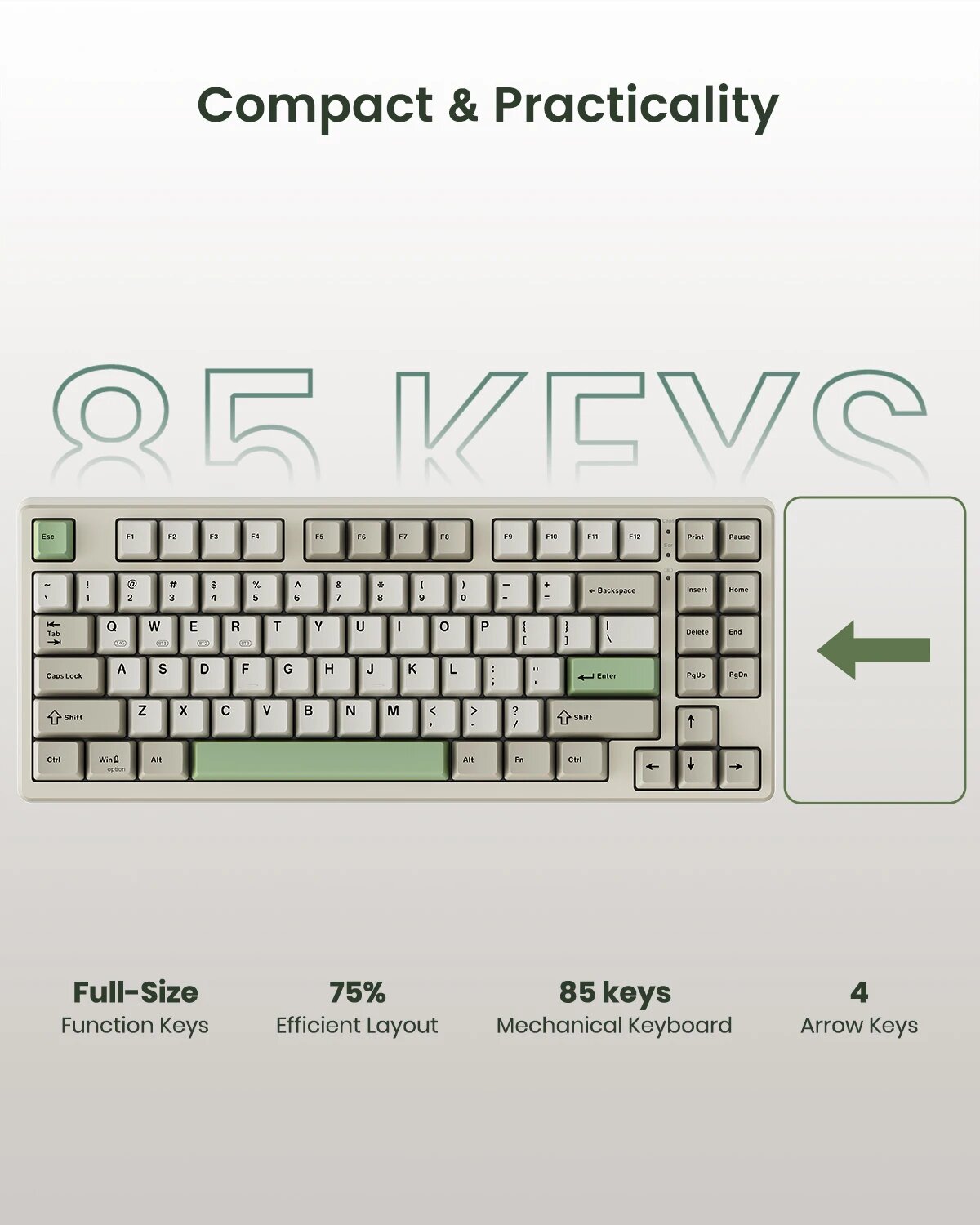 Kisnt Wireless Mechanical Keyboard 85 Keys — фото 1