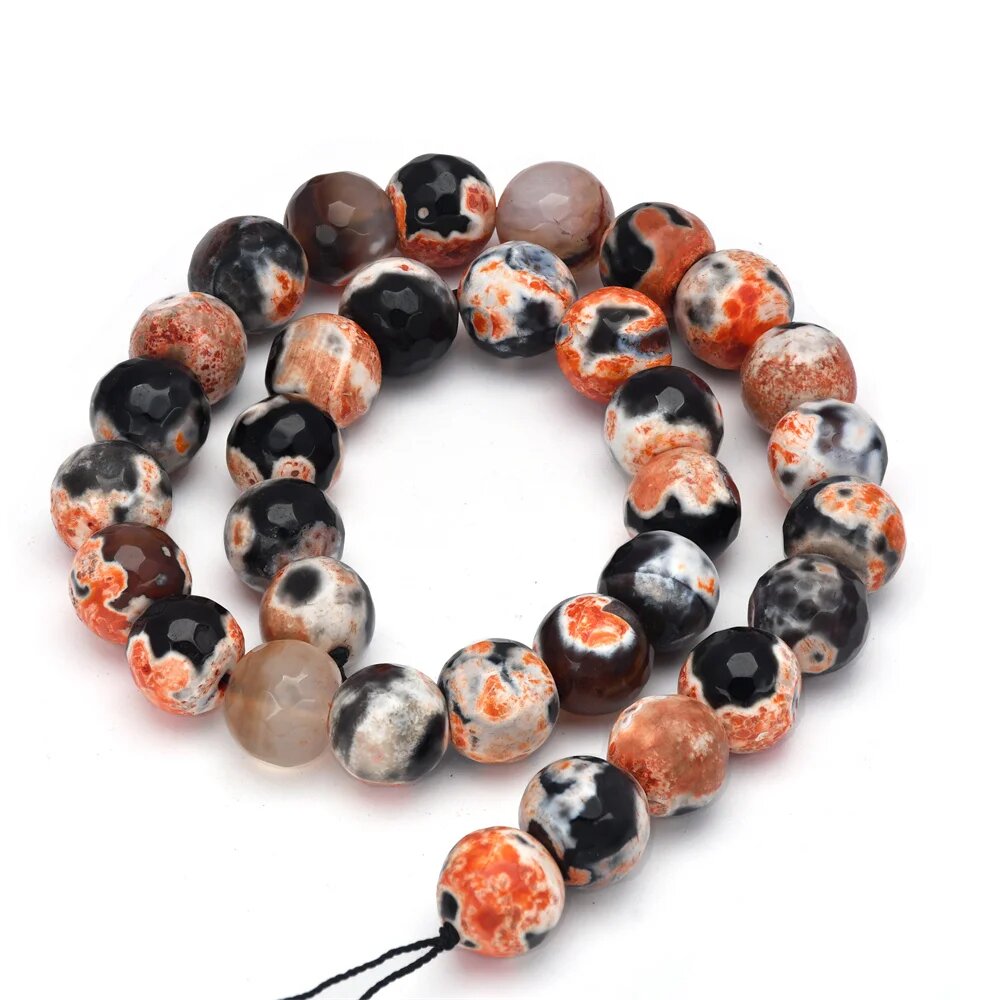 Бусины огненного агата 12мм, цвет: 12mm fire agate 2
