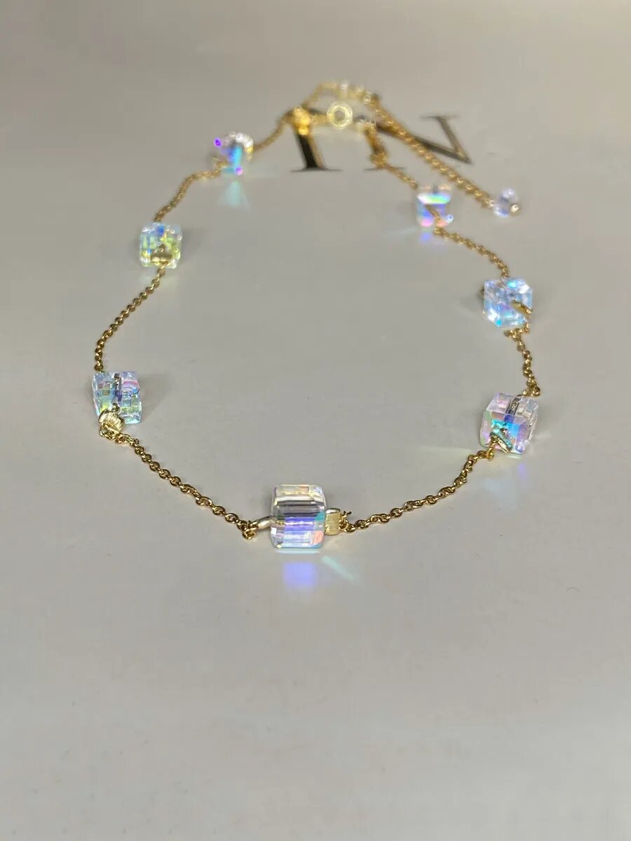 Чокер, кристалл, кристаллы Swarovski