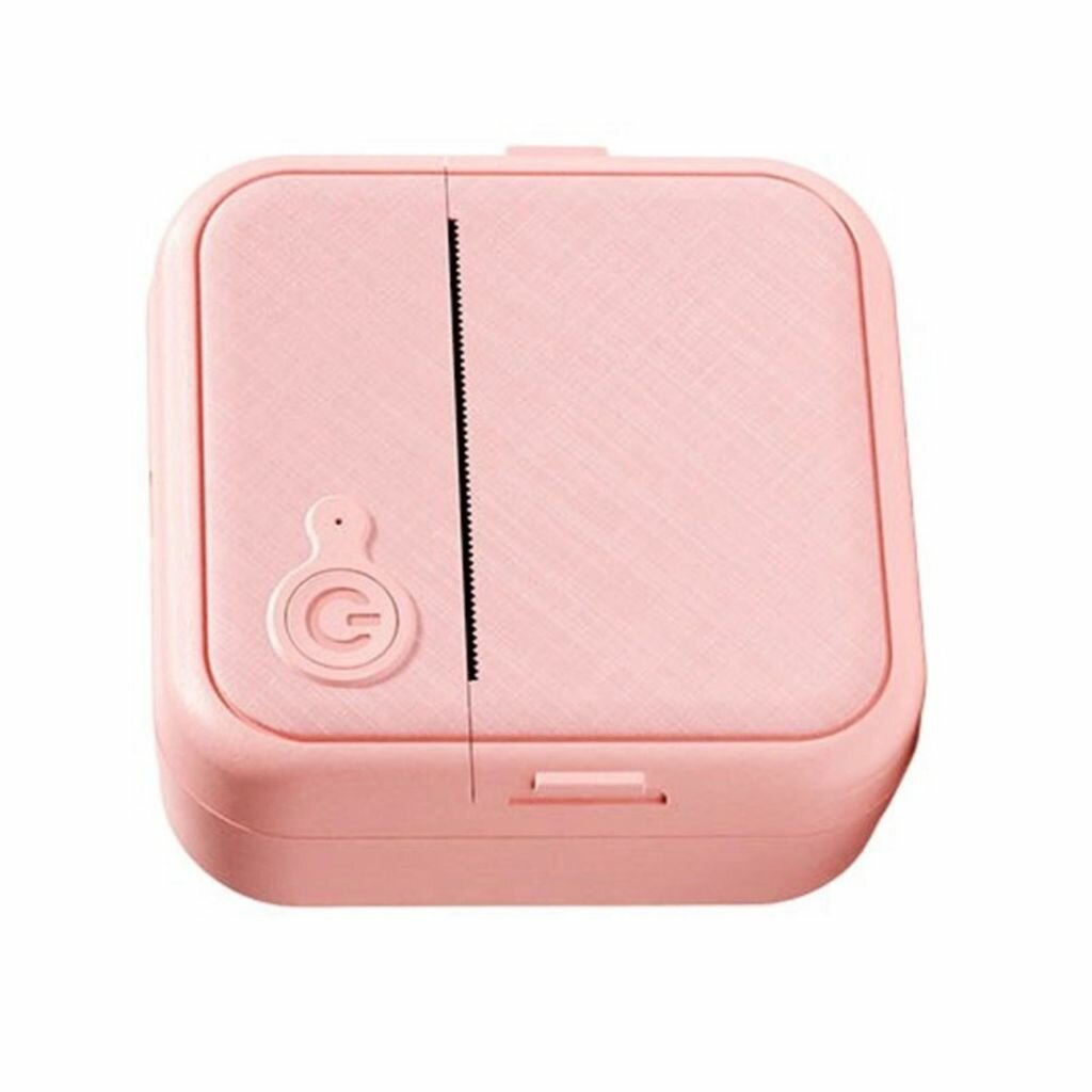 Беспроводной мини-принтер термоэтикеток для штрихкодов, Розовый