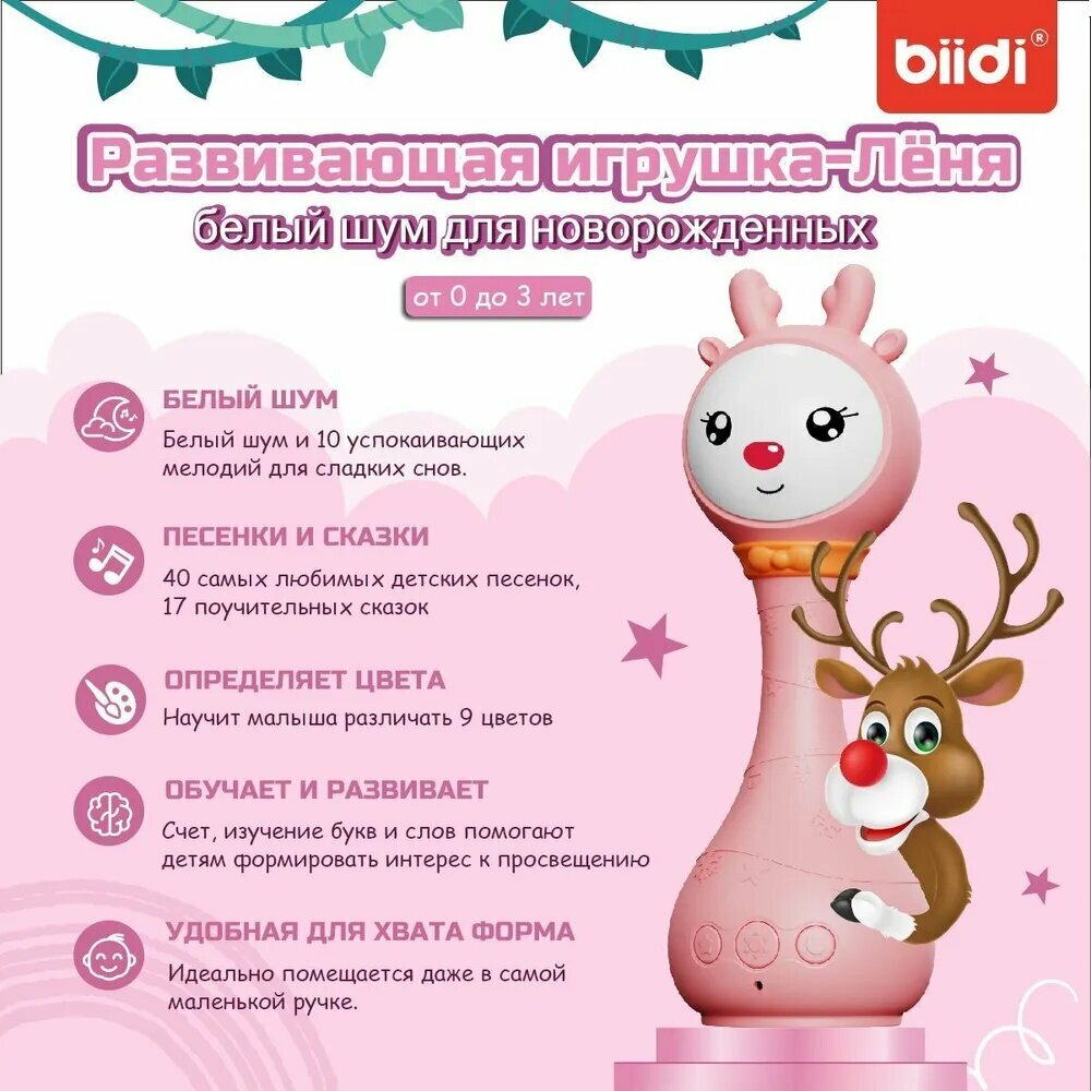 Умный кролик biidi, музыкальная интерактивная развивающая игрушка для новорожденных, сопровождает детей
