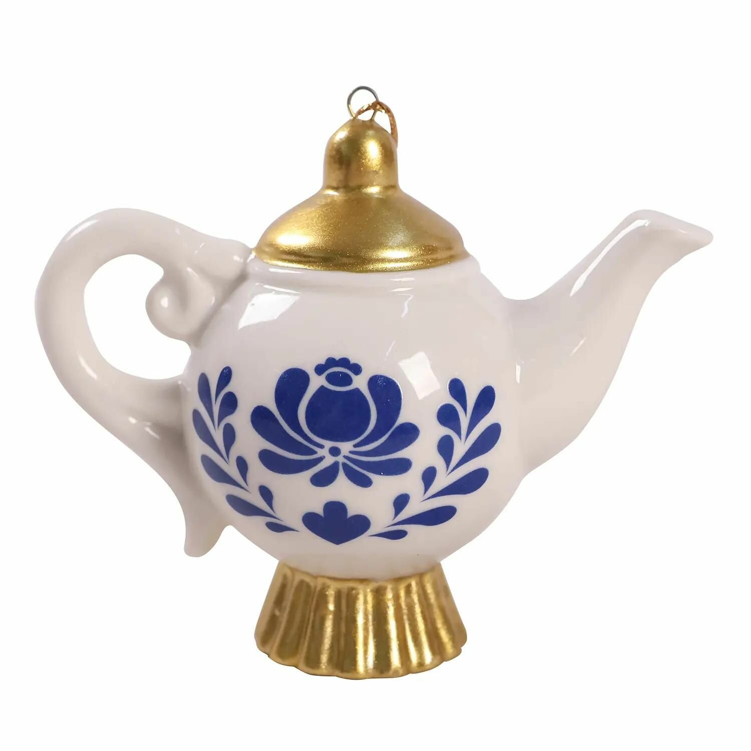 Украшение новогоднее Феникс подвесное, "Чайник", фарфор, 5х8х9.2 см (94940)