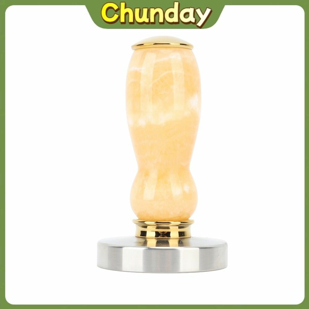 Трамбовка для кофе 58 мм, золотистая, из нержавеющей стали.