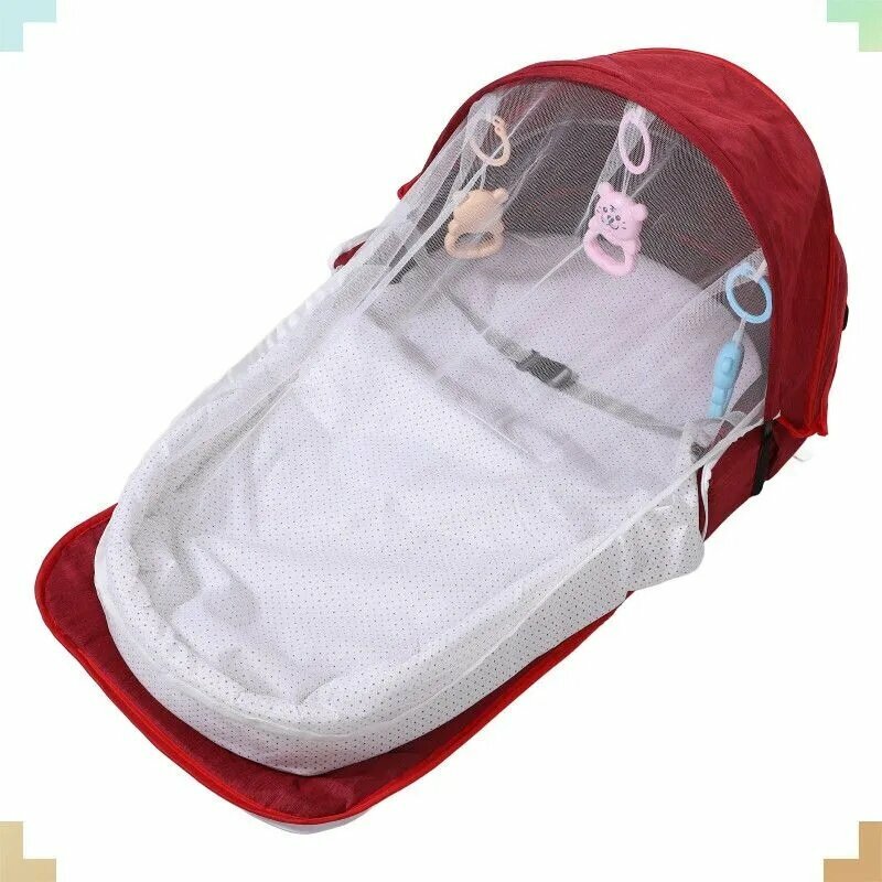 Кровать для самолета для детей, детские люльки, складная многофункциональная кровать с зажимом 95.00X45.00X40.00CM, красная, из ПП хлопка, для путешествий