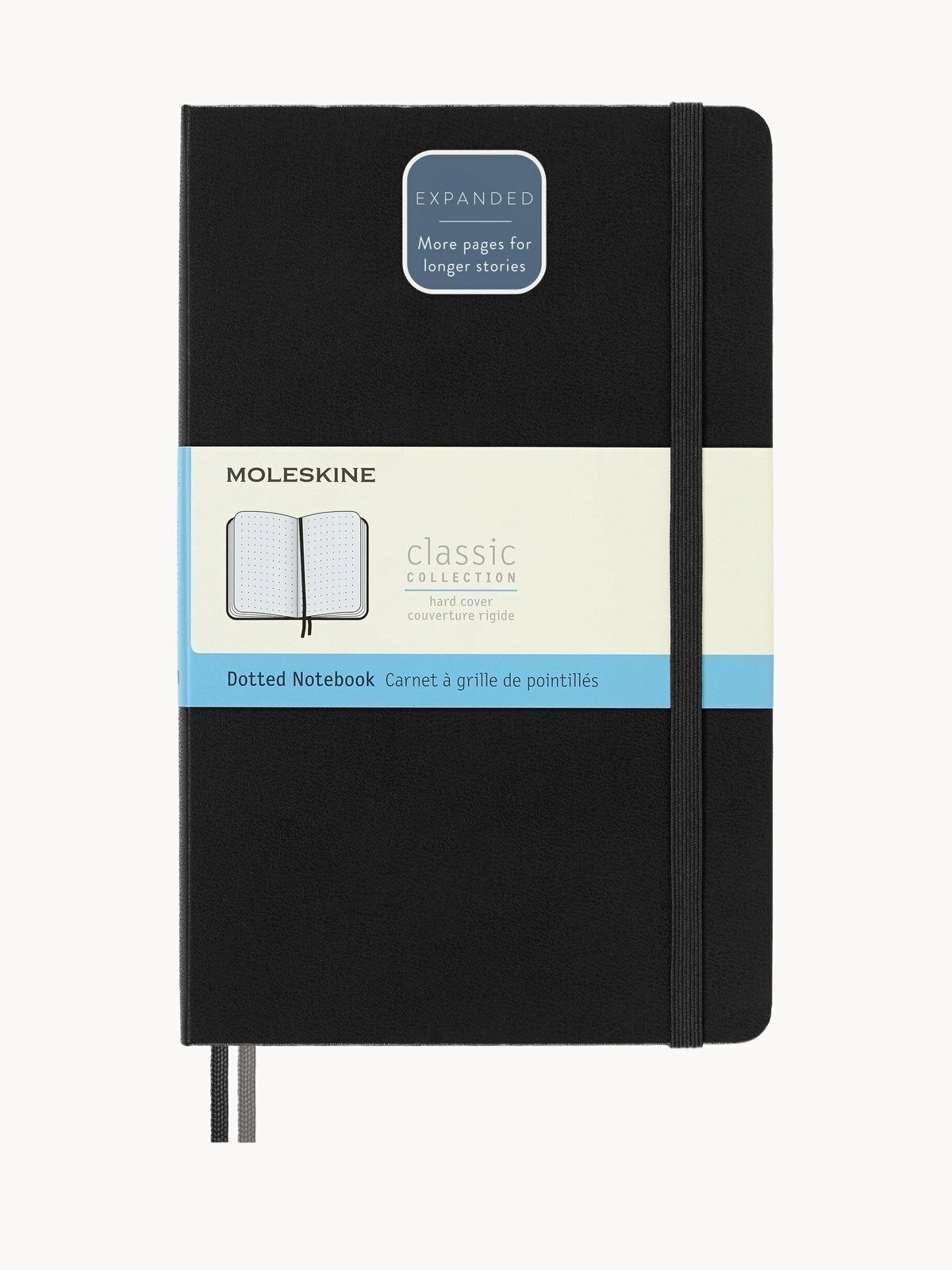 Блокнот Moleskine Classic Expanded QP066EXP Large 130х210мм 400 стр, пунктир, твердая обложка, черный