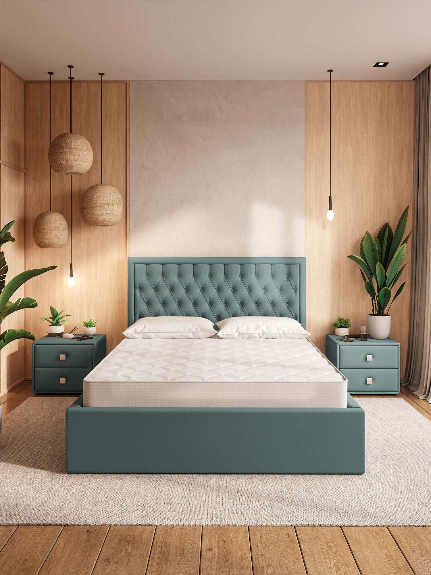 Кровать двуспальная 160х200 с подъемным механизмом, Валенсия с мягким изголовьем для дома и спальни, ортопедическое основание, ящик для белья