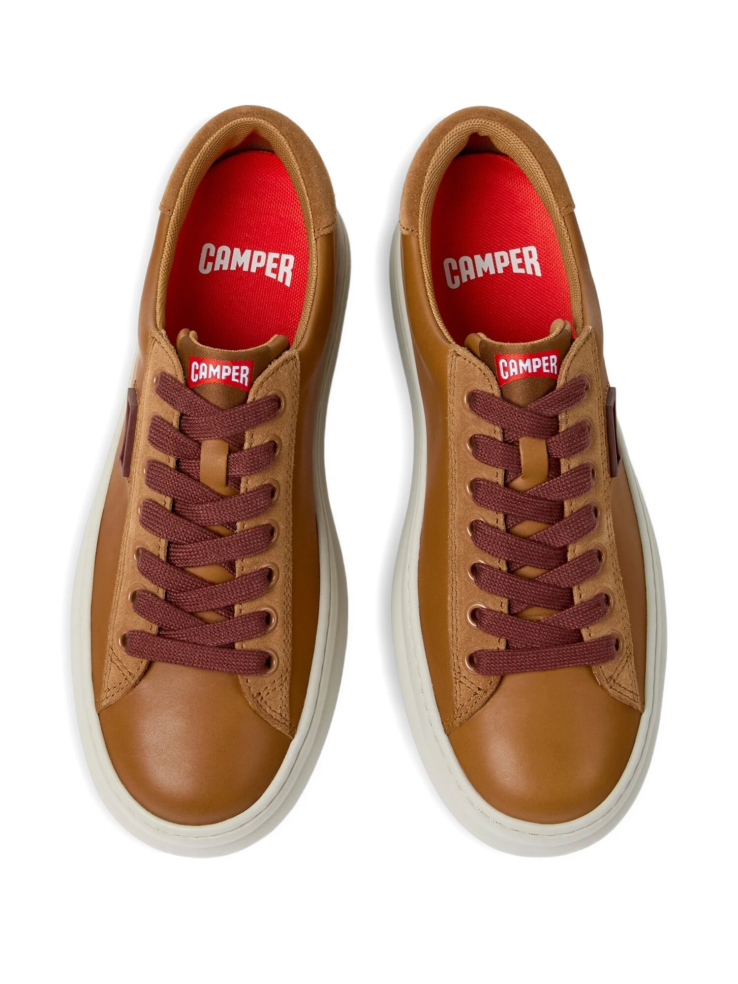 Кроссовки Camper Smooth Runner Four, размер 41 EU, коричневый/серый/оранжевый — фото 1