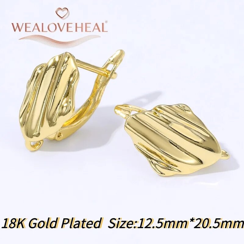 WEALOVEHEAL швензы для сережек, 18K Gold Plated, 2 Pairs