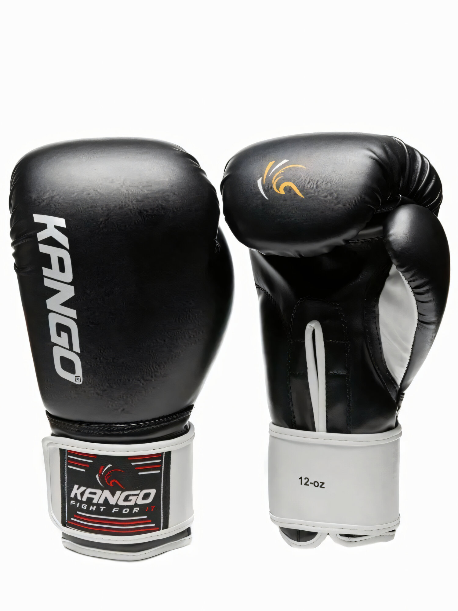 Перчатки боксерские Kango BMK-003 Black/White PU 8 унций, липучка