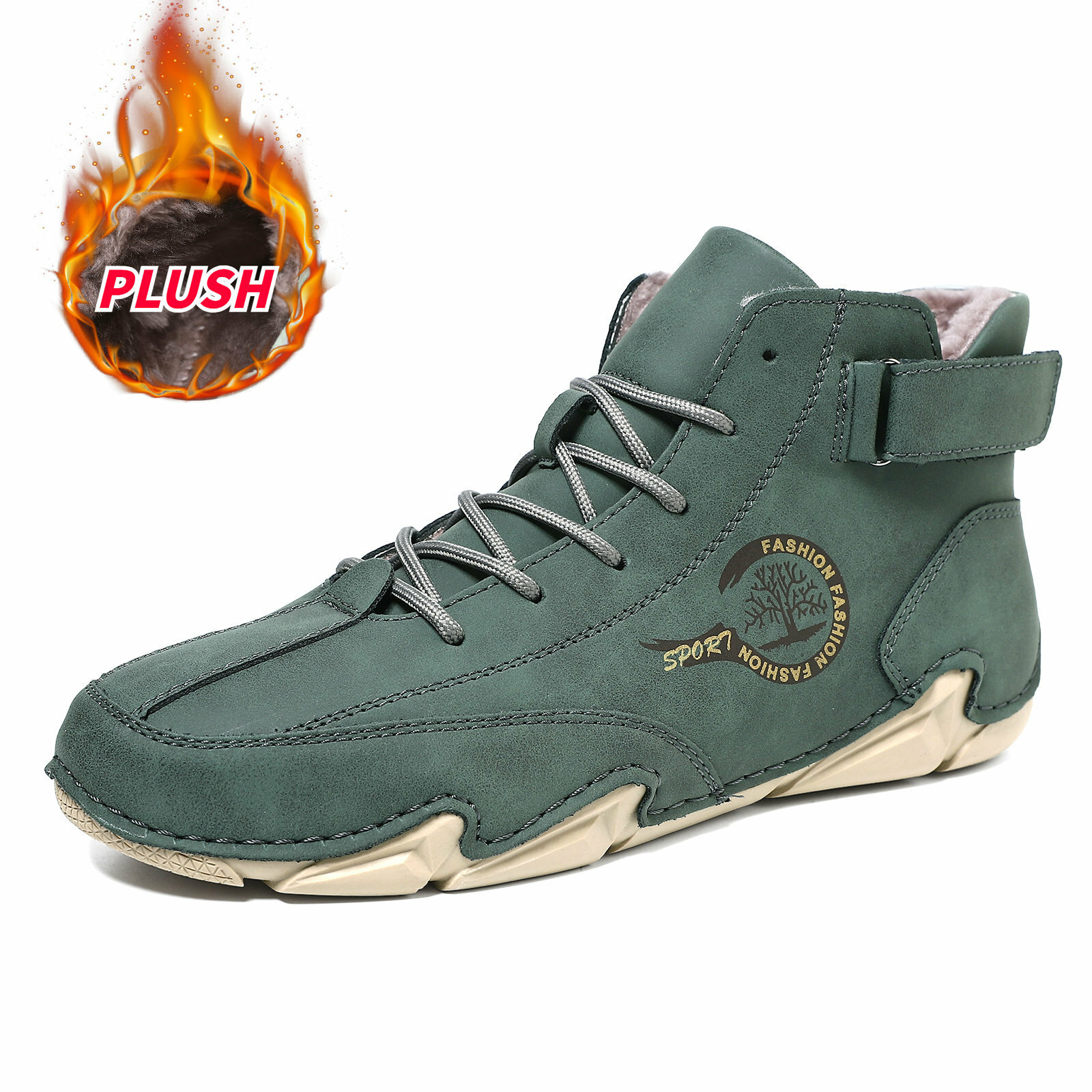 Мужские повседневные туфли на толстой подошве, теплые ботильоны, мужские и женские повседневные ботинки для активного отдыха, обувь больших размеров на флисовой подкладке, ботинки Martin.