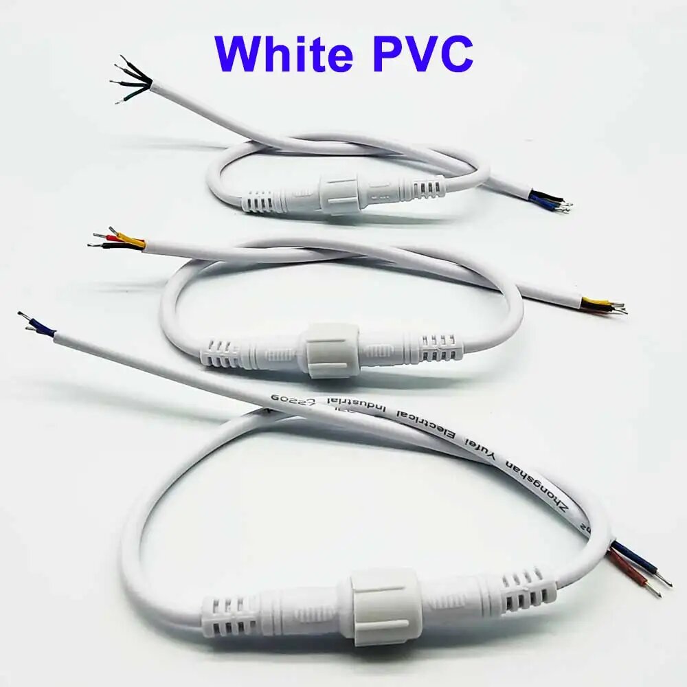10 пар водонепроницаемых LED коннекторов FUNZENXIN 3Pin, White PVC