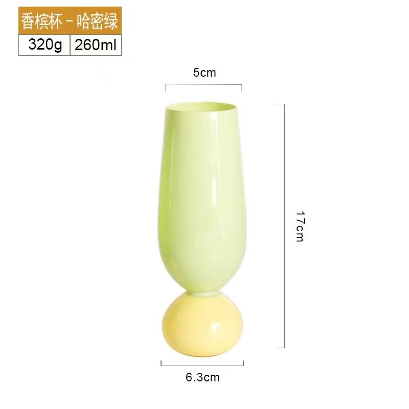 Производители оптовой стеклянной чашки тюльпанов Дегустационные бокалы для дегустации Хами зеленый_301-400ml