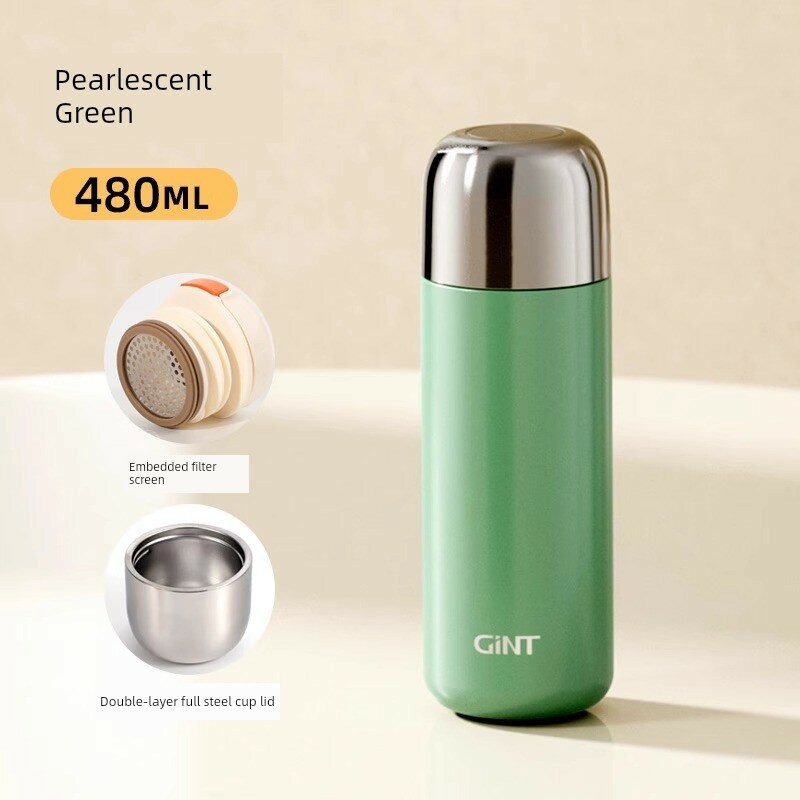 Новая термокружка из нержавеющей стали 2024 года для девушек, элегантная чайная кружка, портативная бутылка для воды