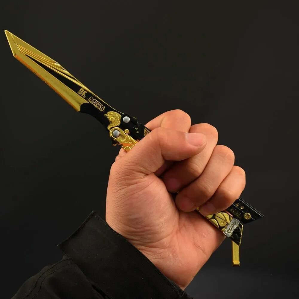 Нож-бабочка Delta Force/Delta Operation/Game Shadow Blade, игрушечный металлический нож