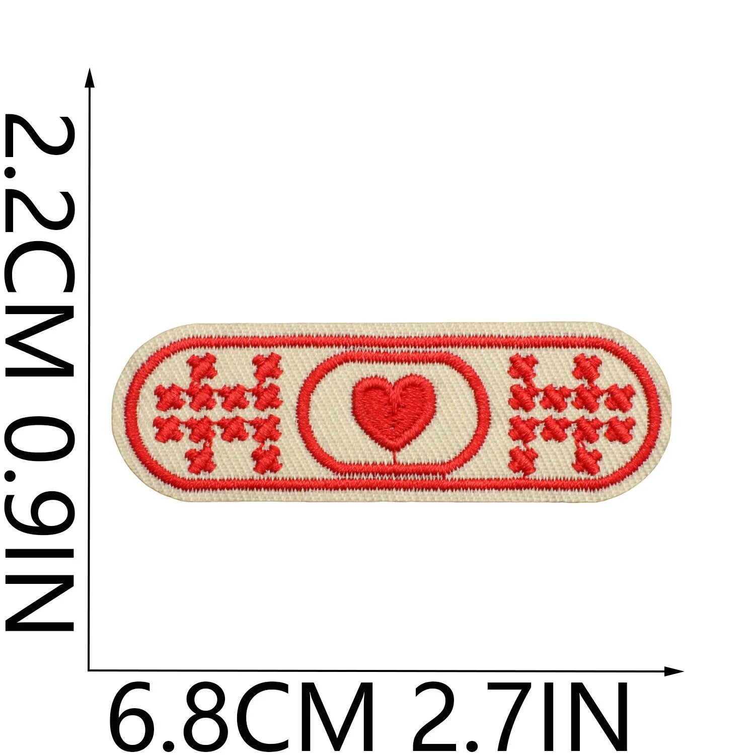 Вышитые мультяшные нашивки PGY HEHUOREN Красный, 23