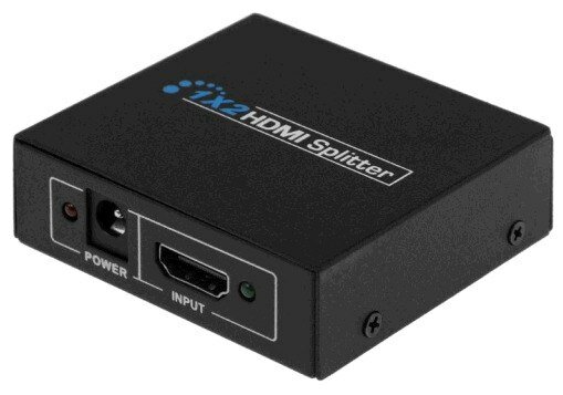 Сплиттер Premier 5-872-2V2, HDMI 2.0 4K, с усилителем, черный