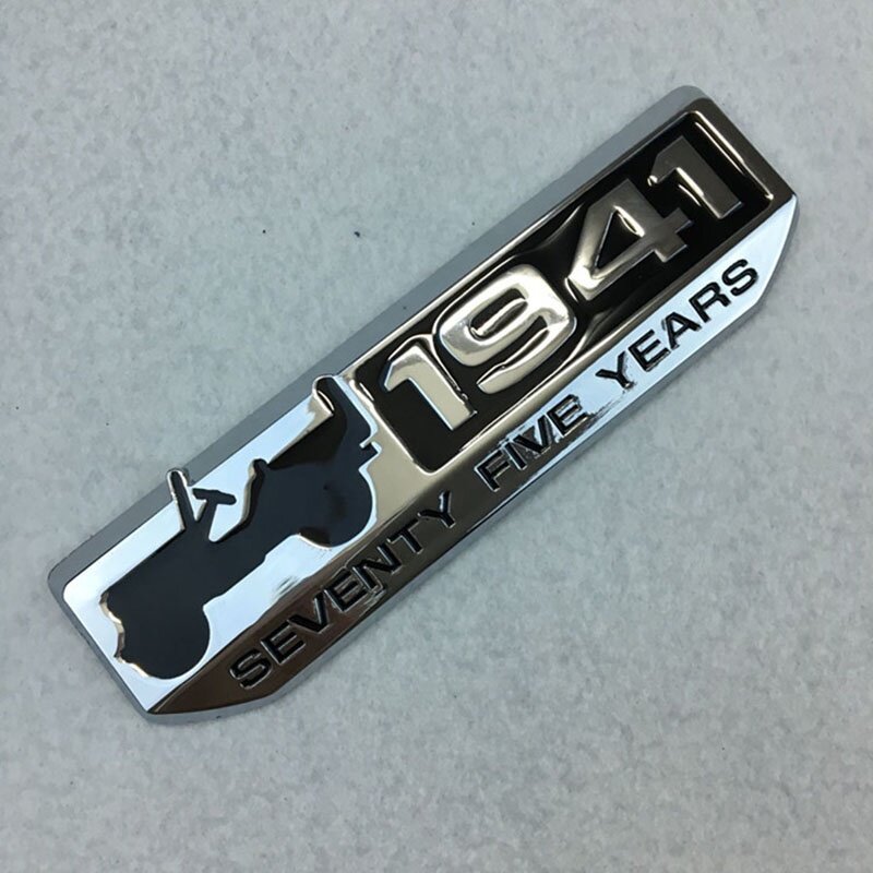 Металлический значок jeep 1941, серебристый черный, устойчивость к высоким температурам