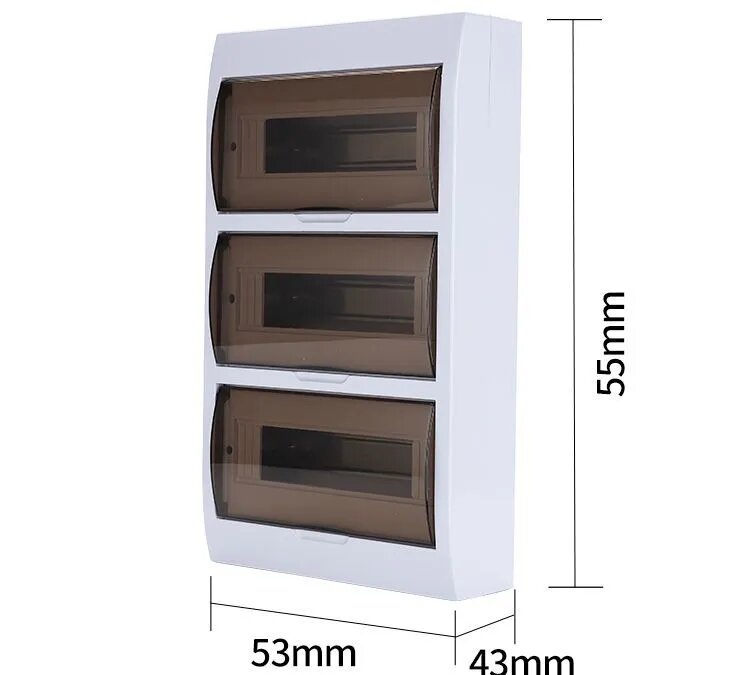 Щиток (бокс) электрический для автоматов на 36 модуля, 3 DIN-рейка, 3 ряд, пластиковый - Щит распределительный навесной TSA -36 IP40