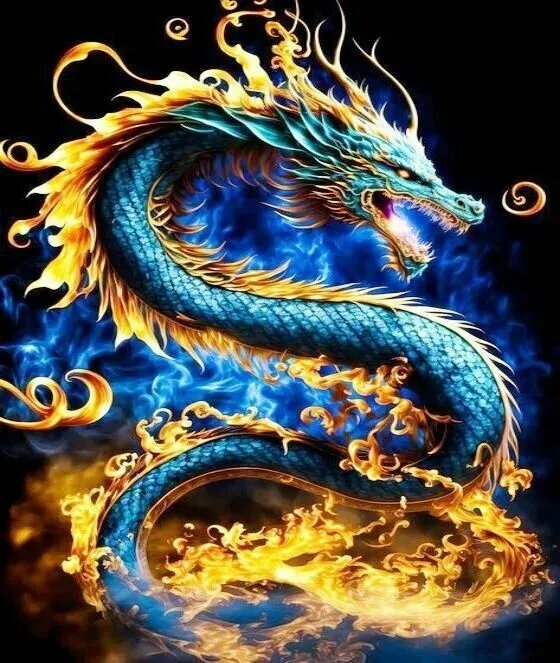 Алмазная Мозаика "Китайский Дракон" 40x50 См Алмазная Вышивка / Картина Стразами Подарков