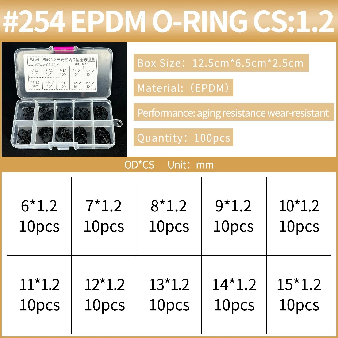 Уплотнительное кольцо из EPDM, силиконовая резина, черная нитриловая резина, водонепроницаемый ремонтный комплект, прокладка, нейлоновое шайба из птфэ, кольцо