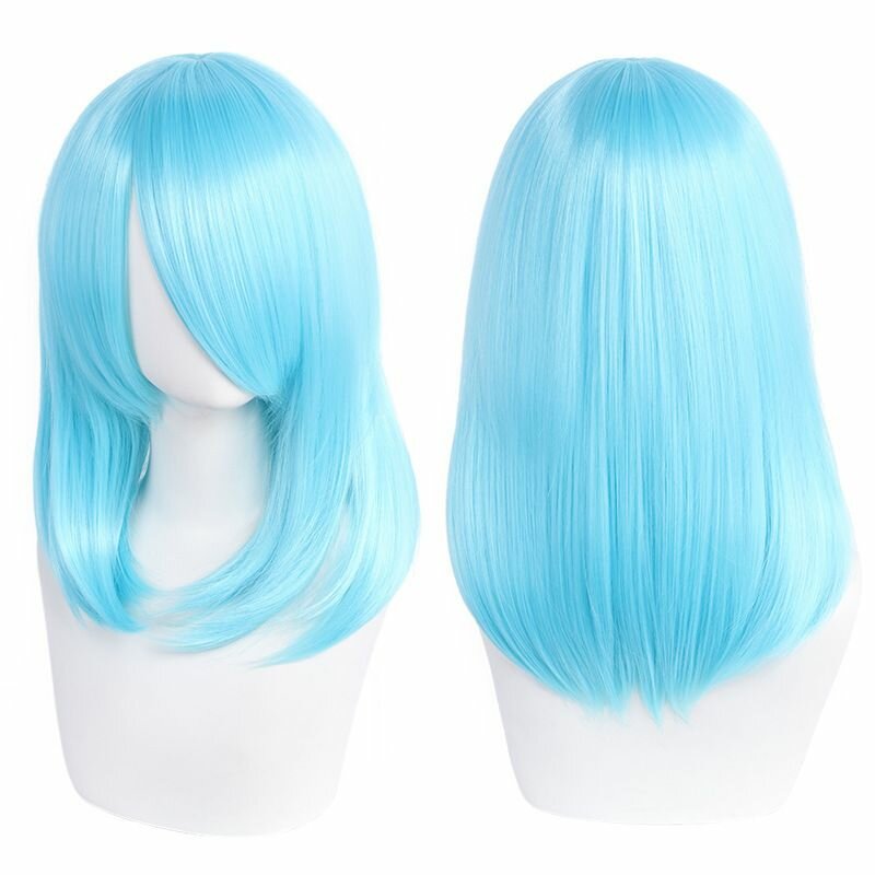 Универсальный парик для аниме-перформанса с челкой, короткие волосы 40 см