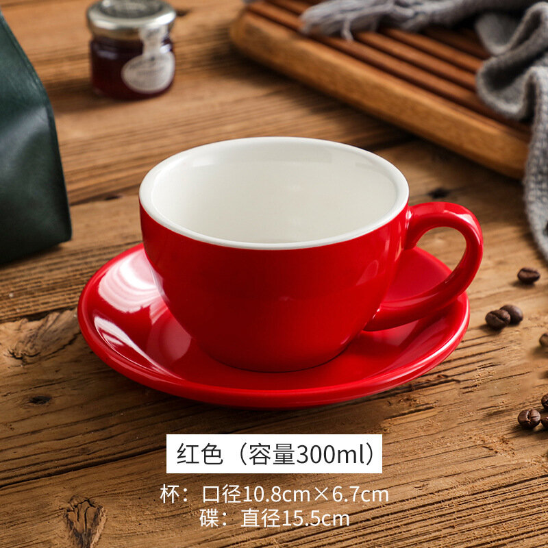 300 мл керамический набор кофейных чашек, чашка для капучино, латте, большая емкость, чашка для латте-арта, соревновательная кружка