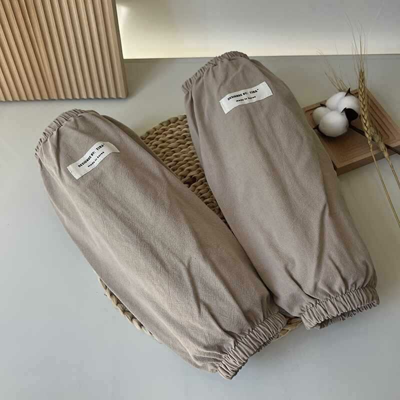 Японский стиль, чистый хлопок, льняные рукава для домашней кухонной работы, уборки, покраски, большие, дышащие, однотонные для мужчин и женщин