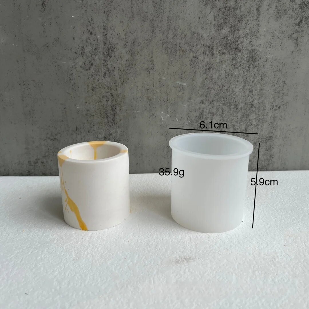 Силиконовые формы для изготовления круглых подсвечников B Silicone Mold