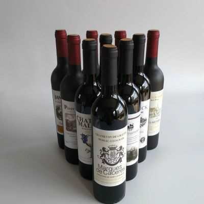 750 мл пустые бутылки для декора, стеклянные бутылки для вина, декоративные бутылки для винного шкафа, оптовая продажа