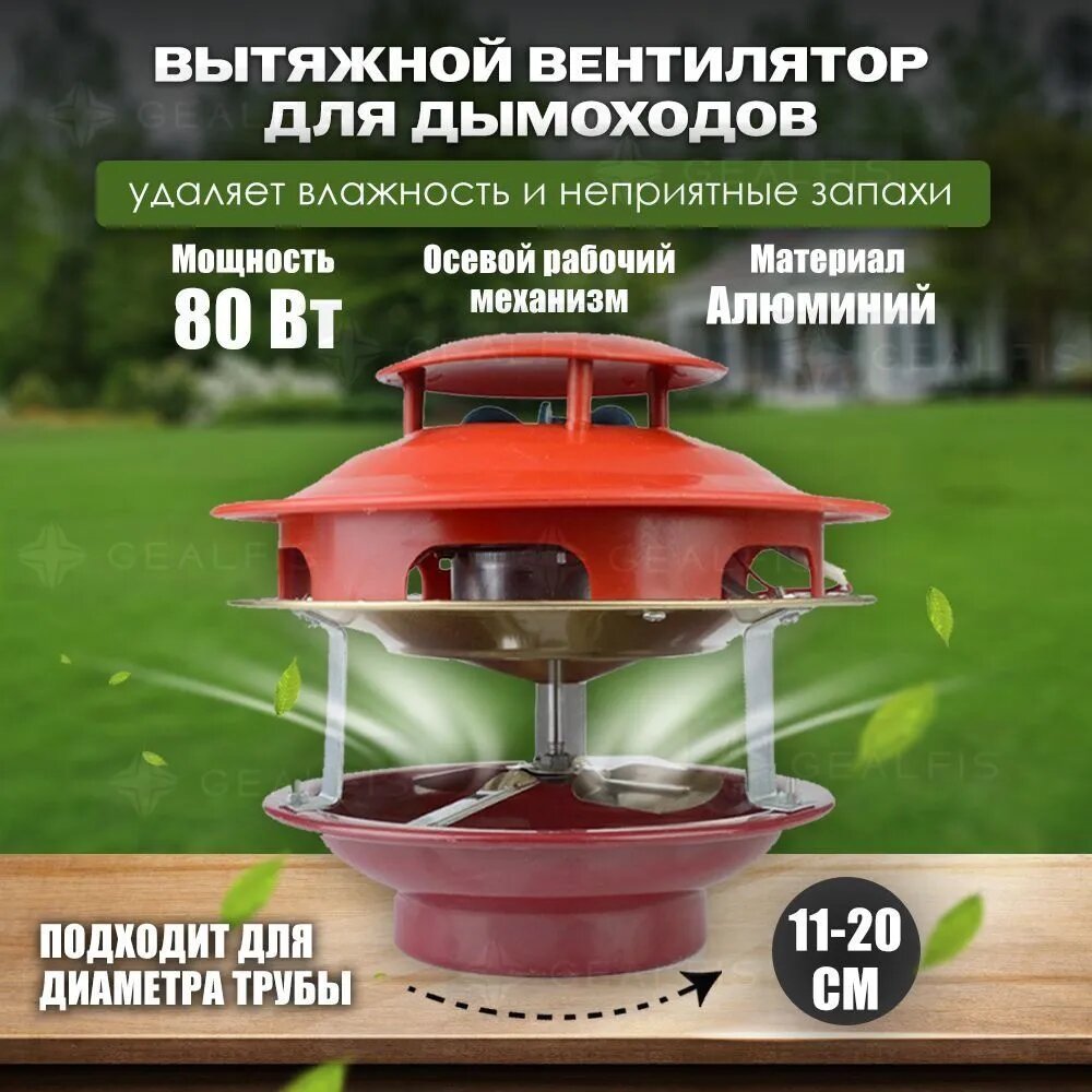 Вентилятор вытяжной от задымленности, газа, пара, влажности