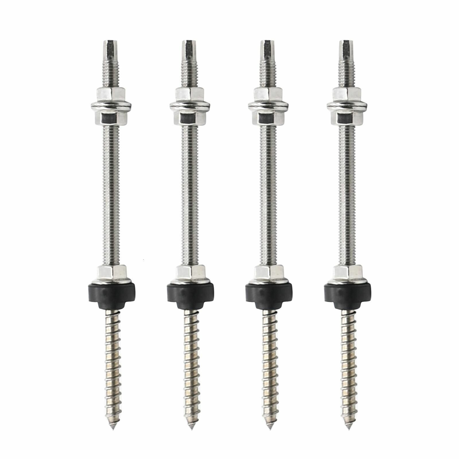 4 шт. Болт M10 для солнечных панелей с EPDM и стопорной гайкой, 20cm