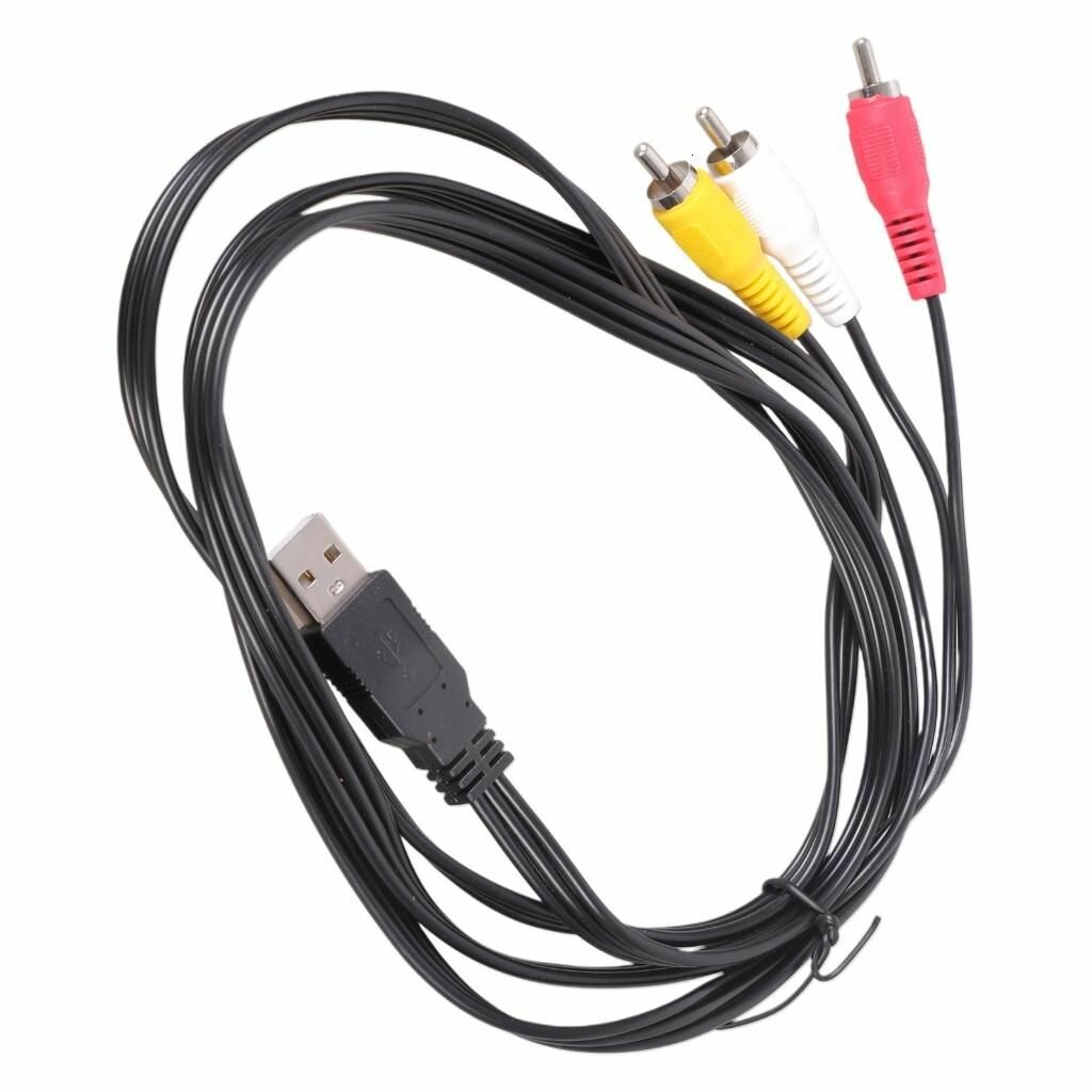 USB-3RCA кабель для домашних кинотеатров, Мужская головка USB