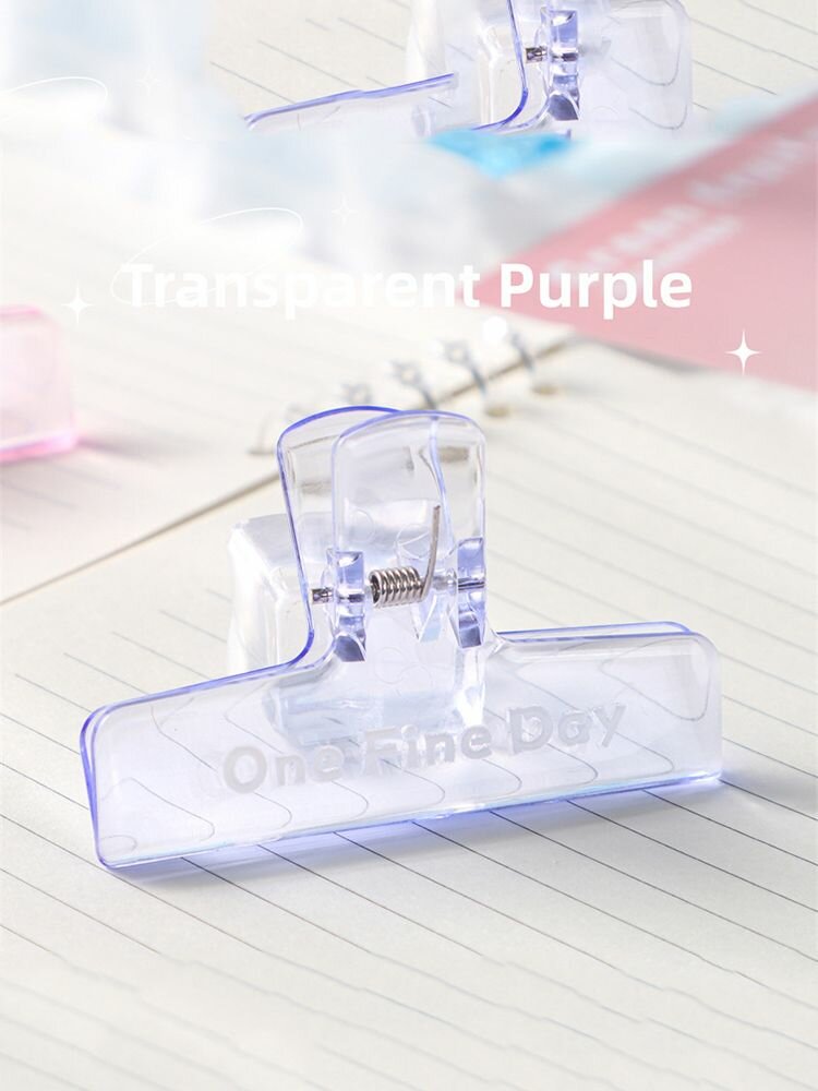 Прозрачная акриловая клипса для планера, кристальная зажим-скрепка для заметок, билетов и документов, удобный держатель для тетрадей
