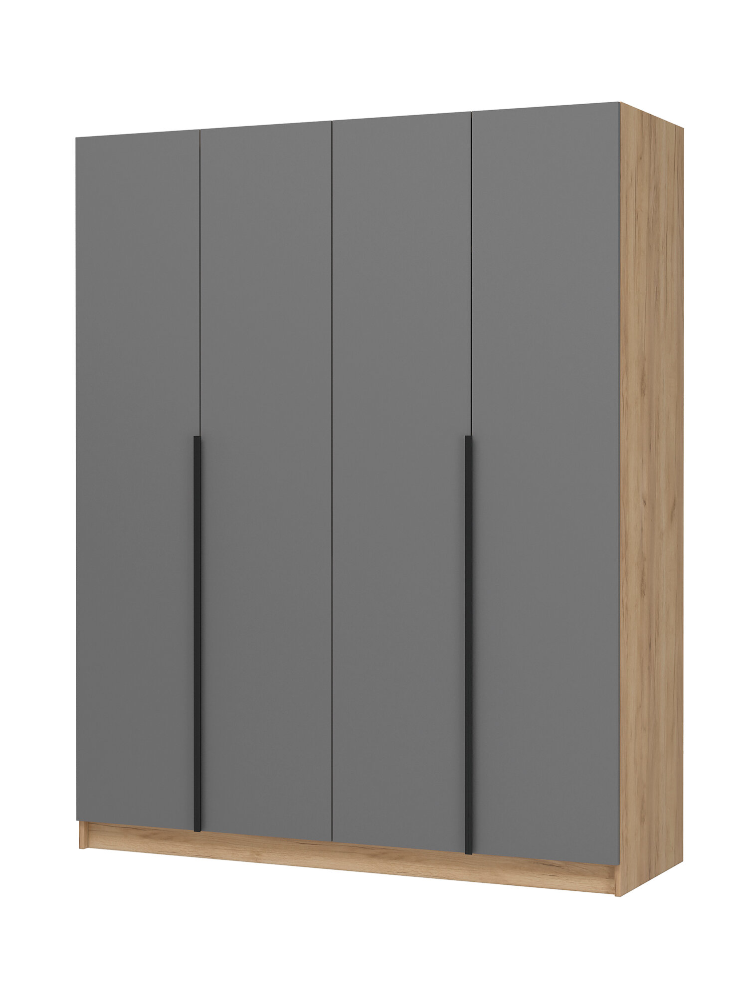 Шкаф четырехстворчатый распашной для одежды, размеры 160х200х55 см, Лион ШК-03