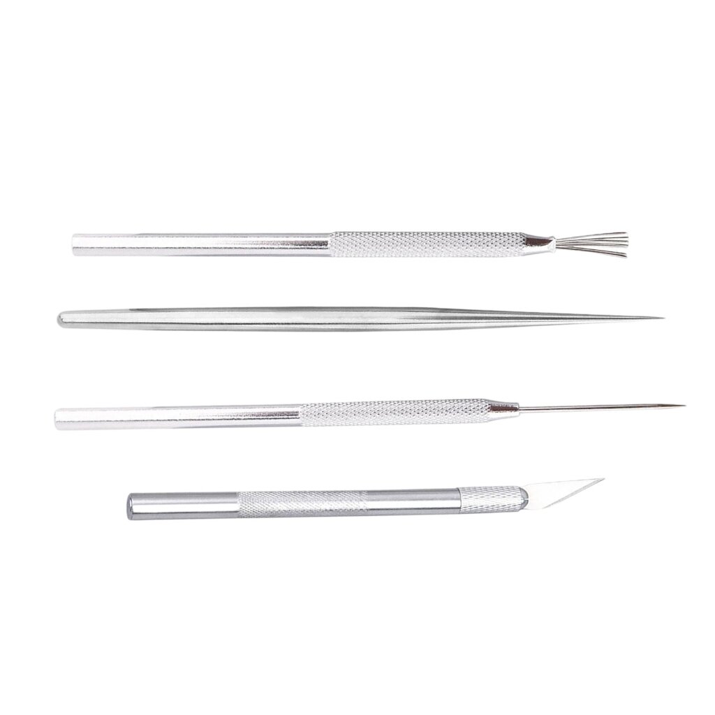 Набор из 4 инструментов для рукоделия из глины с эргономичным дизайном