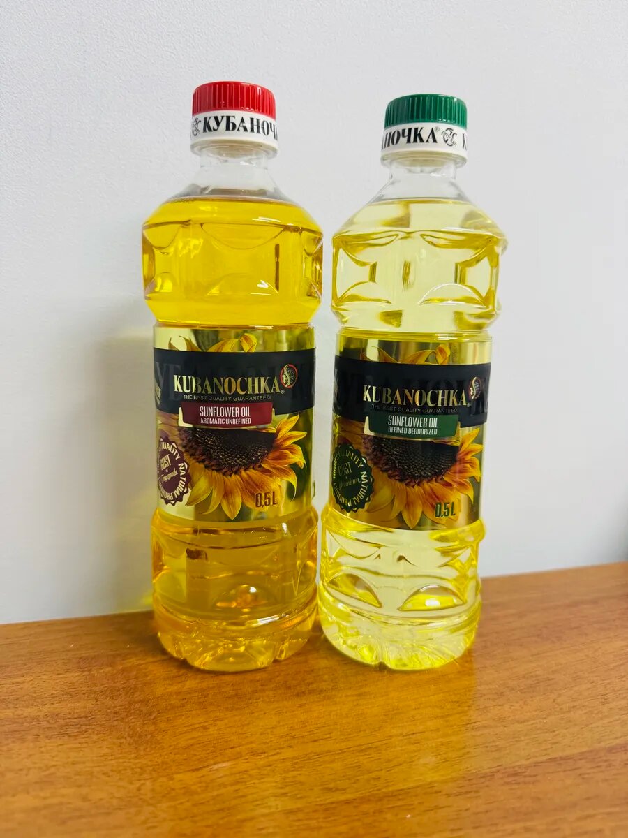 Масло 2 штуки по 0,5 литра подсолнечное микс