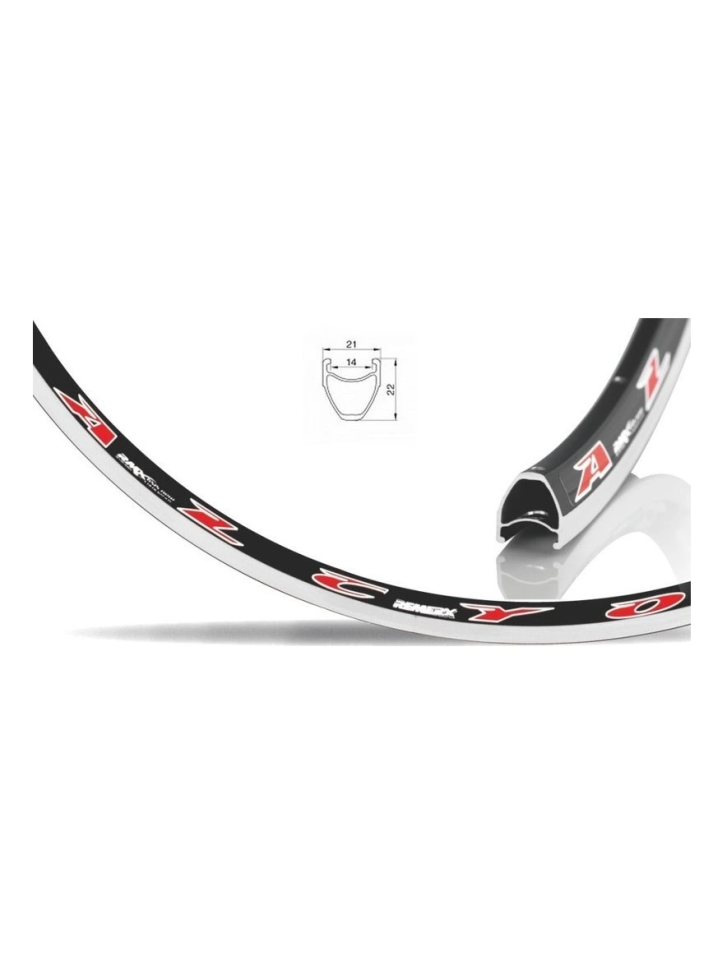 Обод 28" Remerx ALCYON, 622x14, 24 спицы, 420 гр, легкий шоссейный обод гоночного уровня, f/v