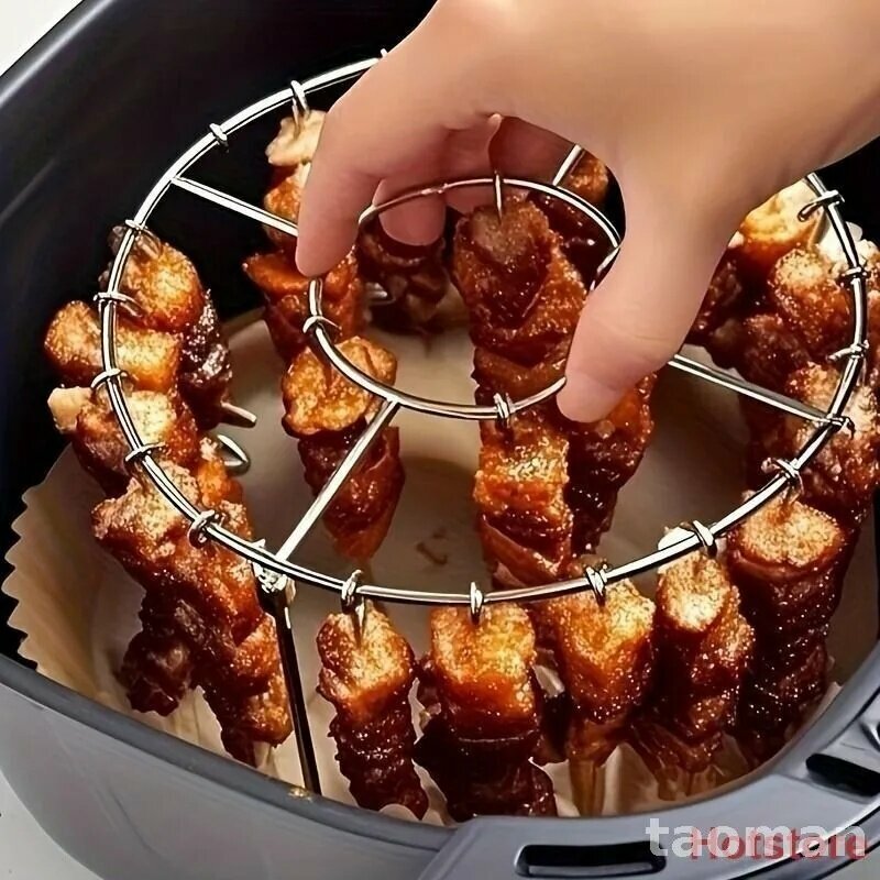 Круглая решетка для фритюрницы с 24 металлическими прутьями