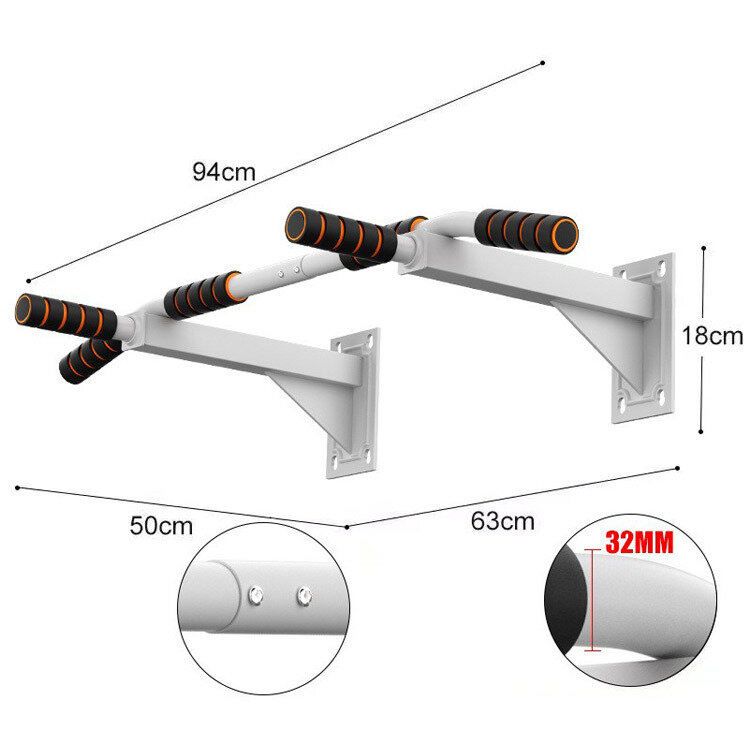 Настенный одинарный и двойной турник для подтягиваний, оборудование для фитнеса, установка на стену, сверление, одинарный турник для домашнего использования