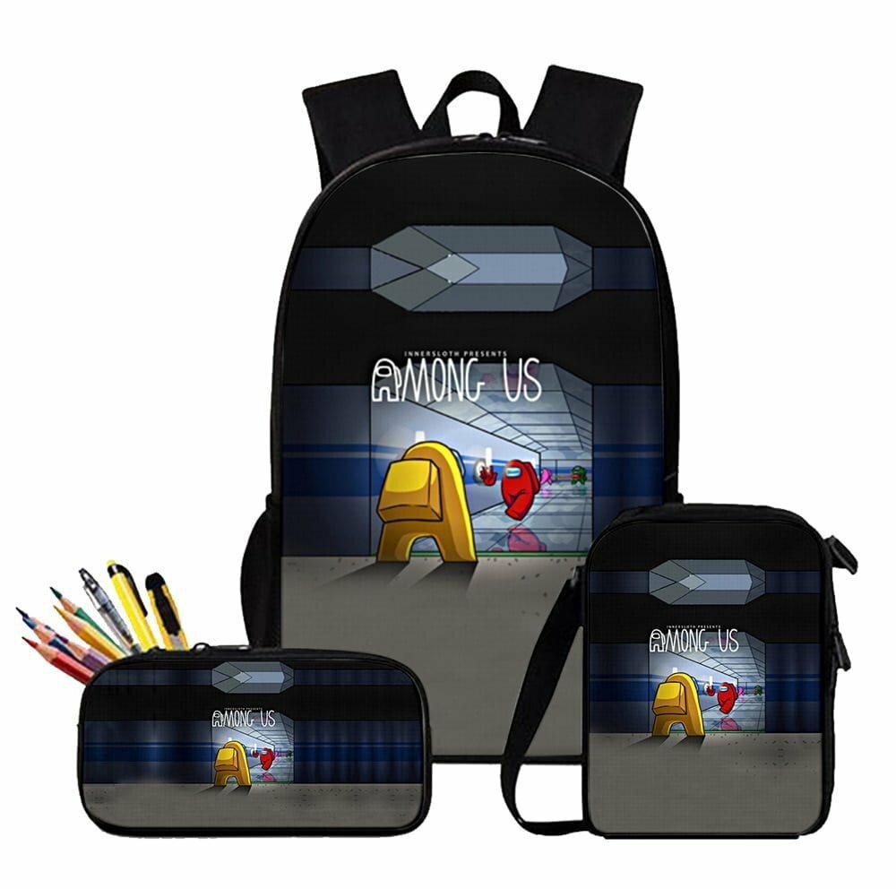 Рюкзак «Среди США», игровой периферийный аниме-рюкзак, школьная сумка «Среди США», состоящая из трех частей, рюкзак «Космический оборотень»