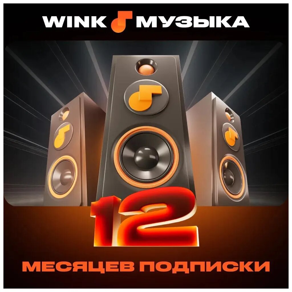 Подписка Wink Музыка на 12 месяцев (электронный ключ/цифровой код)