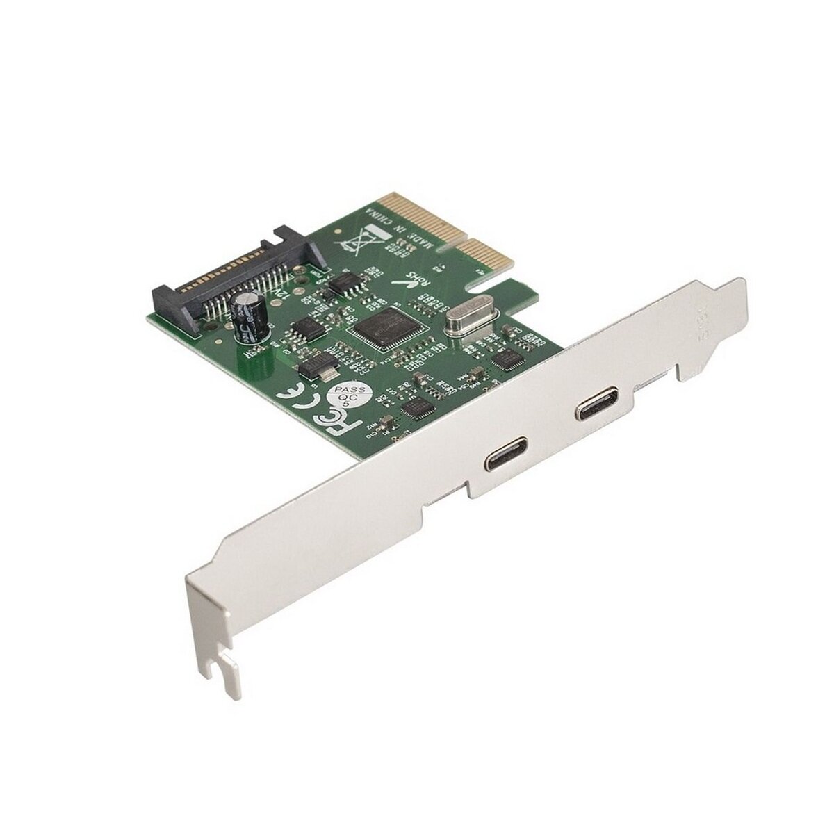 Контроллер Exegate EXE-313 EX283715RUS (OEM) 2*USB3.1 Type-C, серый