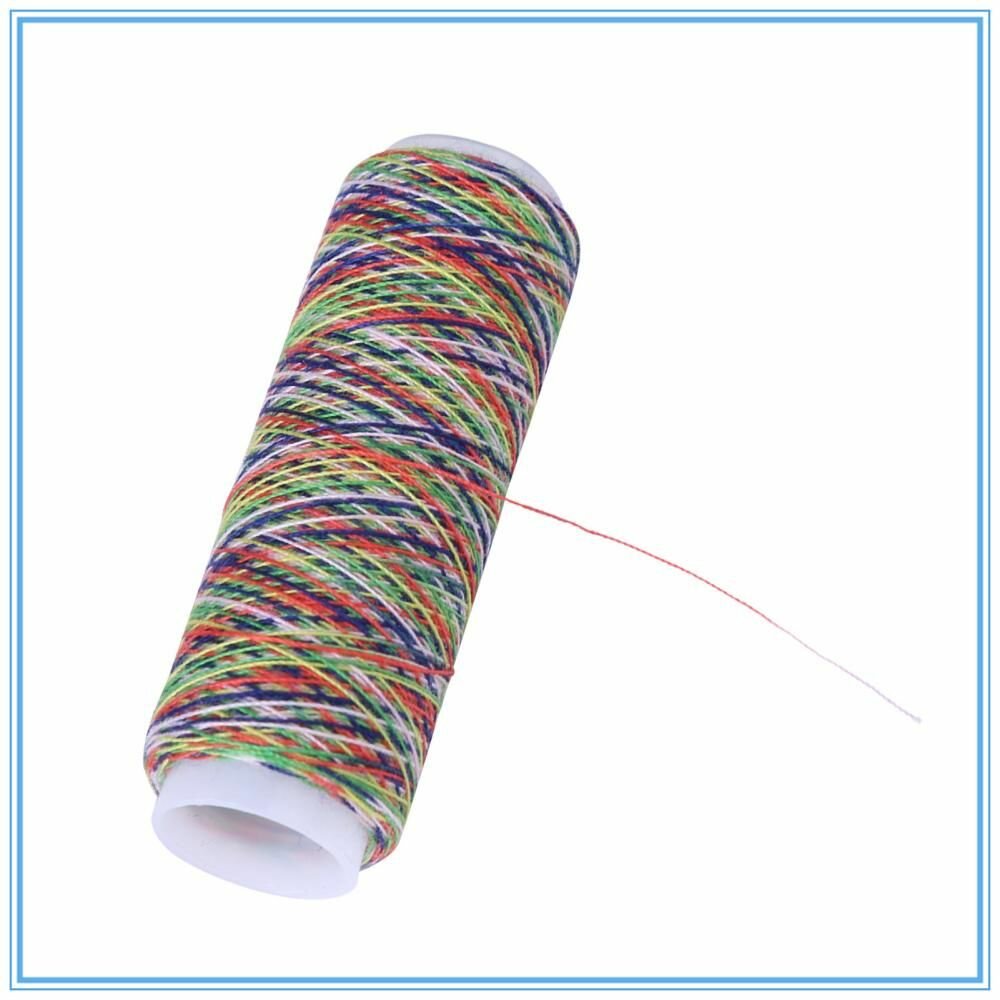 Швейная нить, набор 5 катушек многоцветных градиентных нитей из полиэстера, для шитья, стежки и вышивки, универсальные нитки для швейной машины и ручной работы