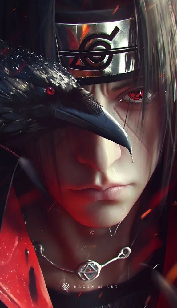 Алмазная Мозаика "Учиха Итачи" 40x50 См Алмазная Вышивка / Картина Стразами Подарков / Украшения