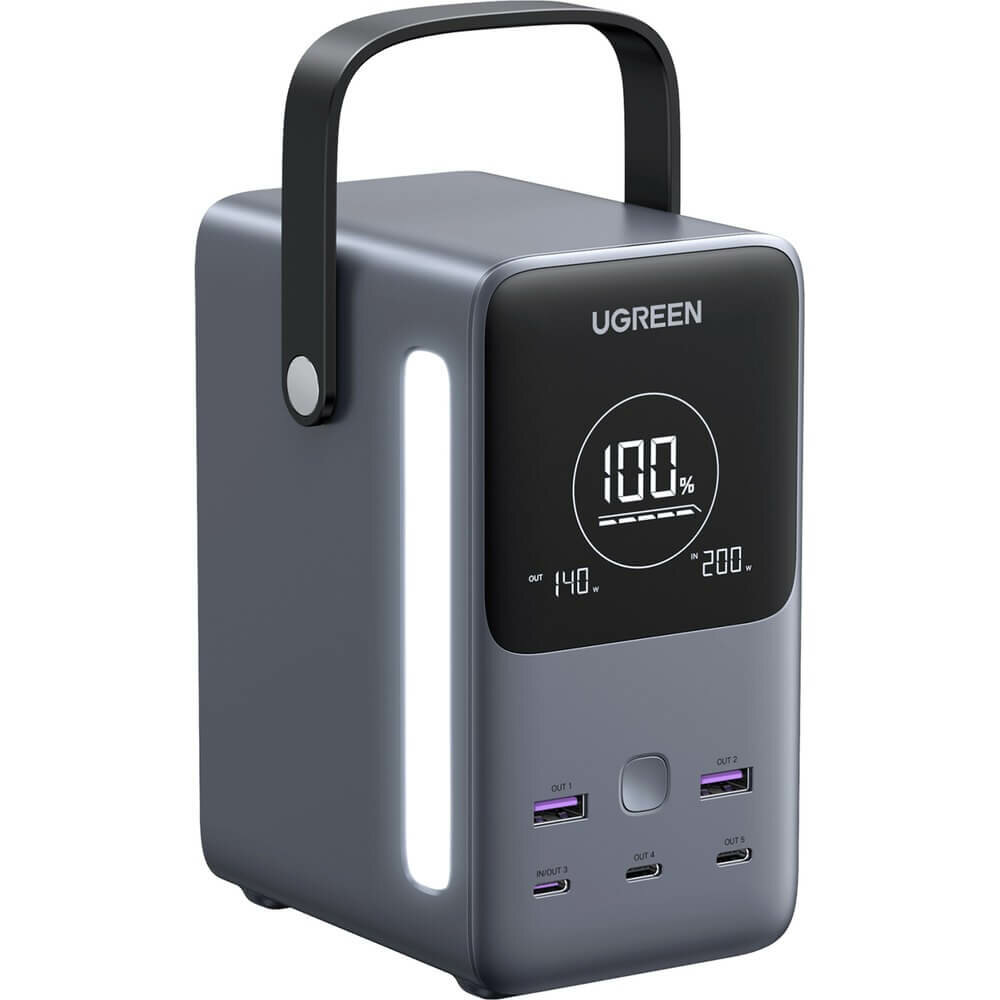 Внешний аккумулятор UGREEN PB770 (25286) 48000mAh 300W Fast Charging Power Bank. Цвет: серый