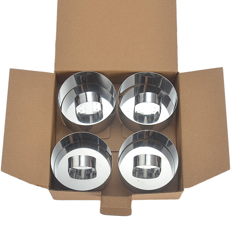 Кольцо для мусса с крышкой, инструмент для выпечки, кольцо для мусса из нержавеющей стали, форма для торта, квадратная, сердце, треугольник, форма для рисовых шариков, DIY форма