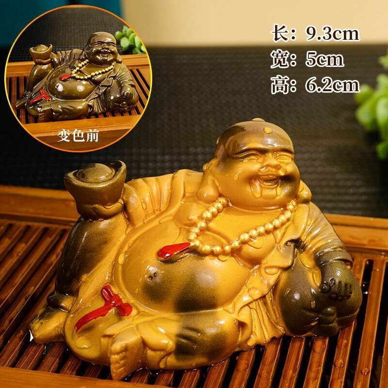 Чайный питомец для гостиной, меняющий цвет воды, счастливый Майтрейя Будда, высококачественный ручной работы большой орнамент, подарок, кунг-фу чайный питомец