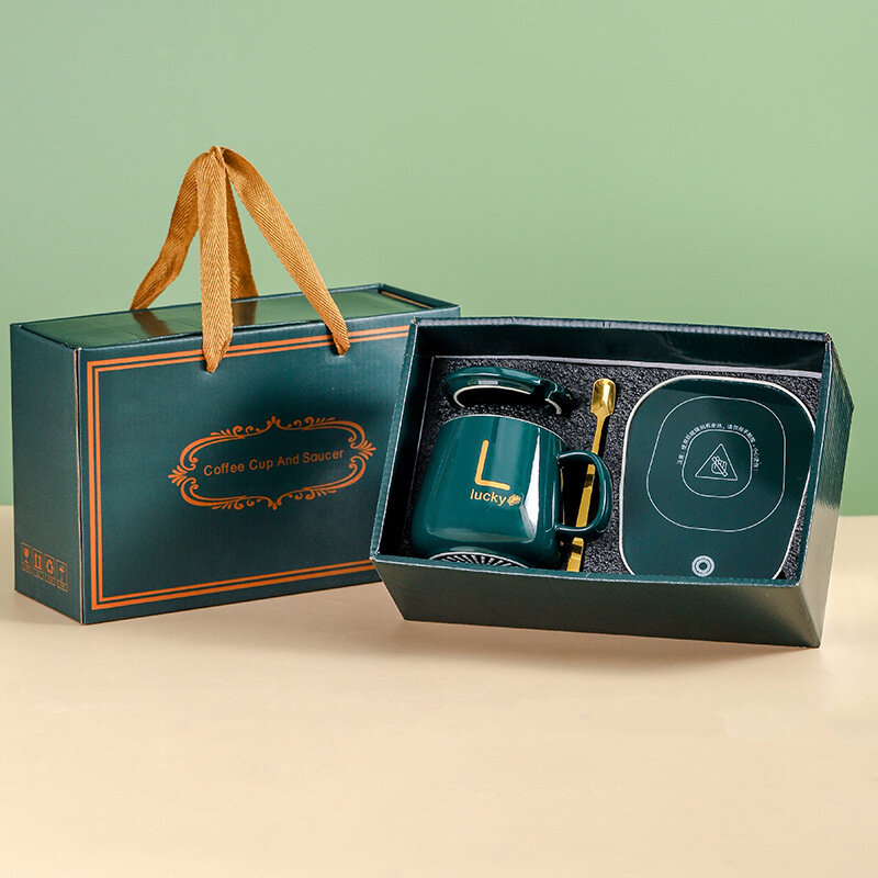 Набор керамических кружек с подогревом до 55°C, теплая кружка, подарок на открытие мероприятия, маленькая кружка для воды, сувенир