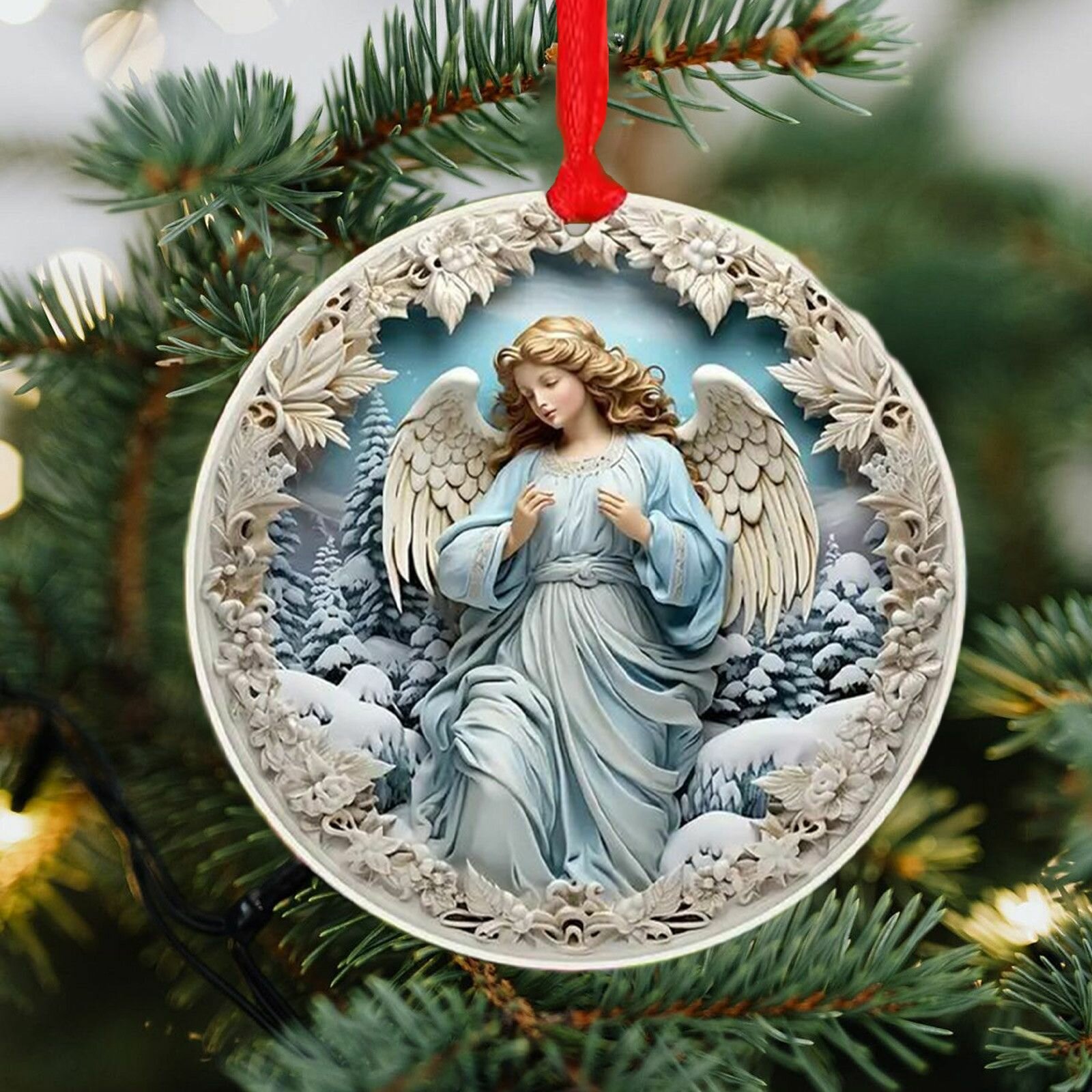 Рождественский ангел деревянные украшения